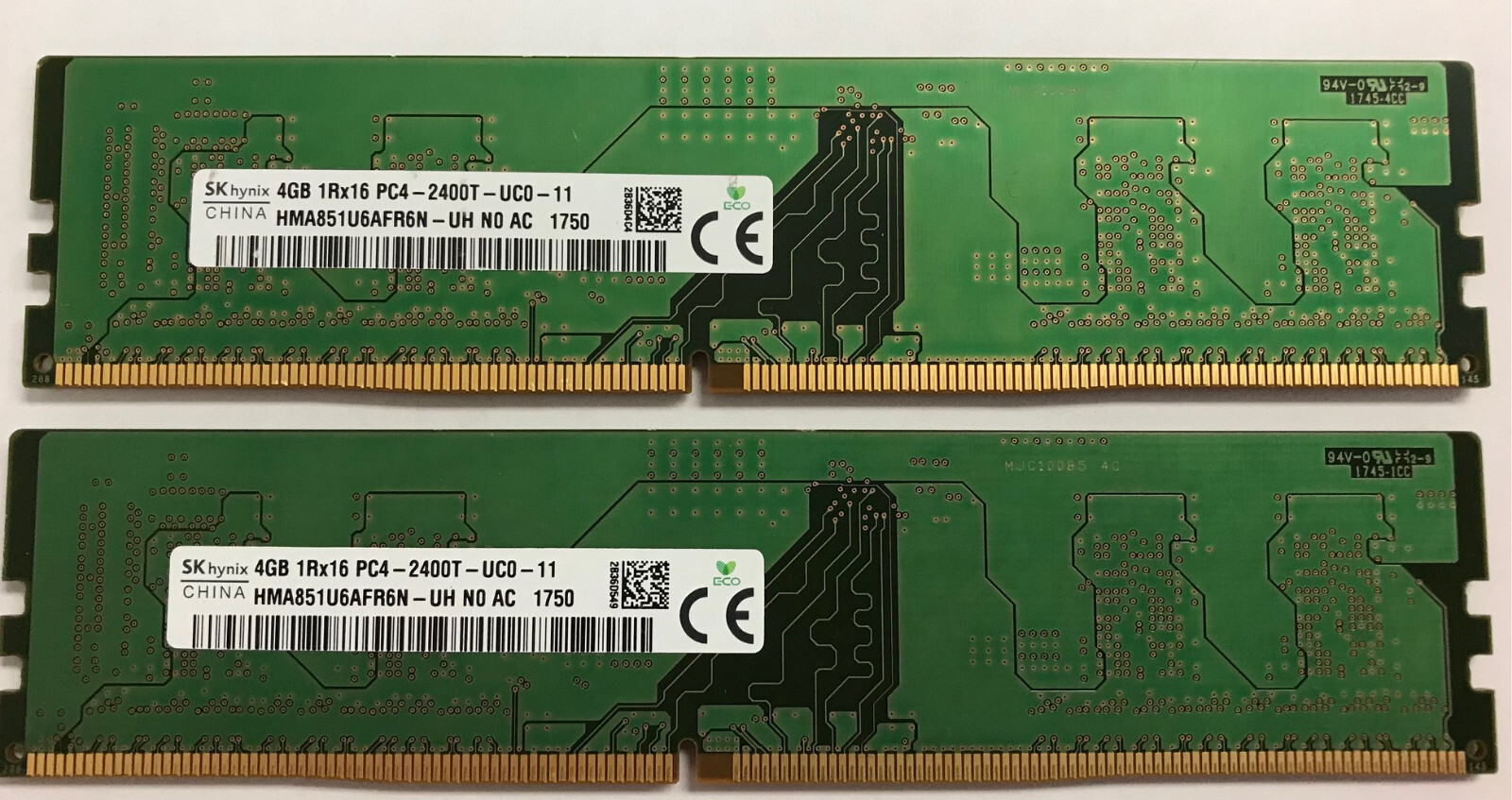 8GB (2X 4GB) SK Hynix DDR4 2400 PC4-19200 DIMM 1RX16 Non-ECC Desktop ...