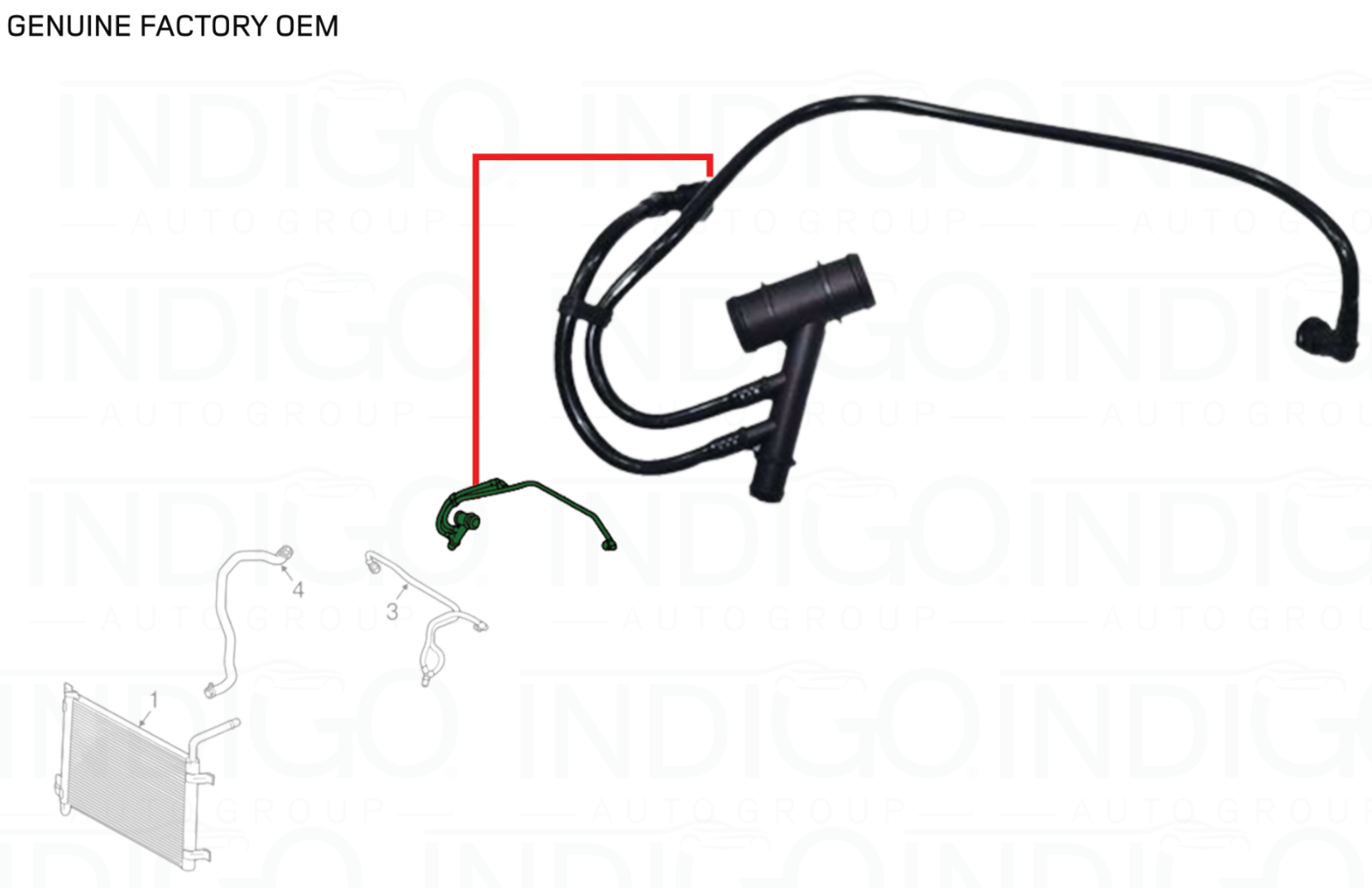 GENUINE FACTORY OEM LAND ROVER HOSE WATER OUTLET RANGE SPORT 10-13 ...