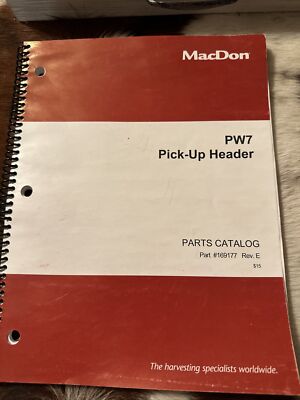 MacDon PW7 Pick-Up Header Parts Catalog | eBay