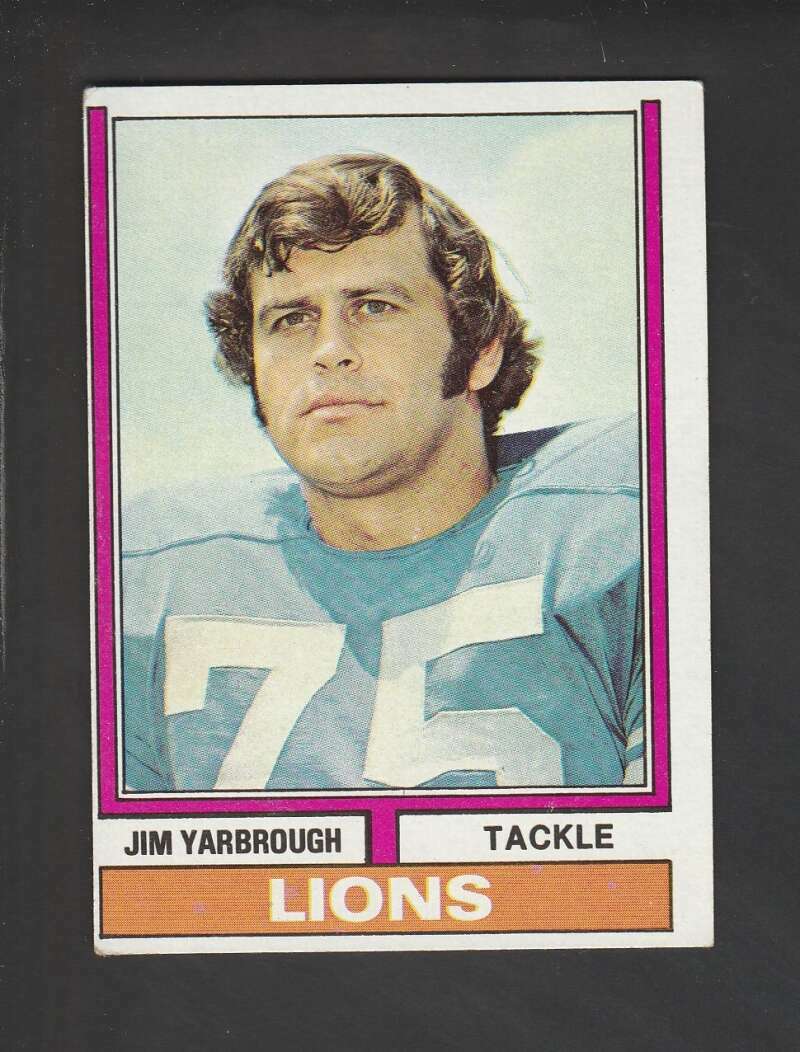 1974 Topps #24 Jim Yarbrough EX/EX+ Lions 153853 | eBay