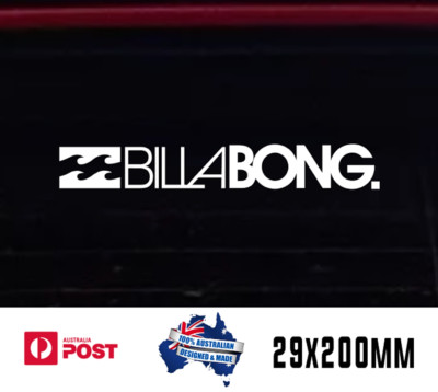 Billabong Windscreen Windshield Decal Sticker 200mm WHITE | eBay Australia