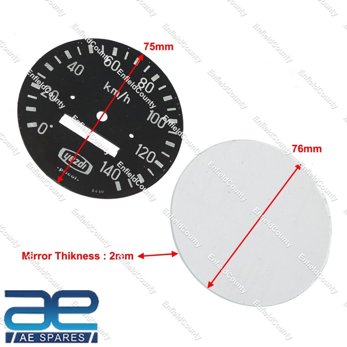 Yezdi Speedometer Speedo Reading 0-140 Kph Back Plate With Replacement ...