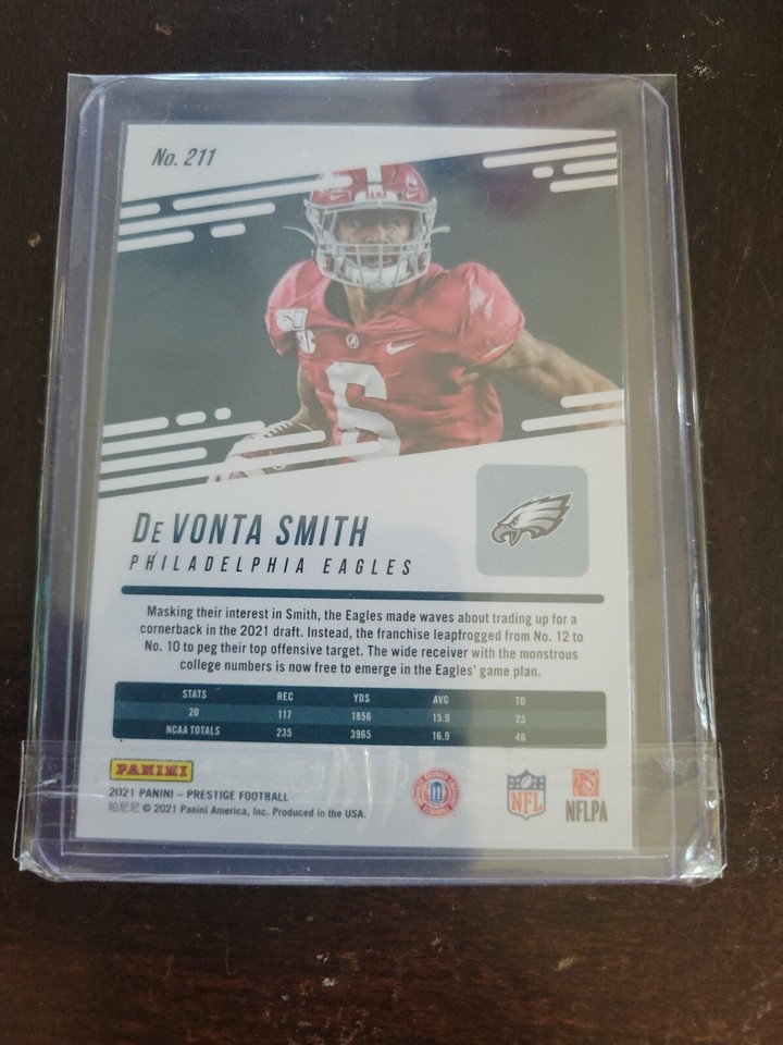 🏈 2021 Panini Prestige Football Base Card Rookie #211 DeVonta SMITH 🏈 ...