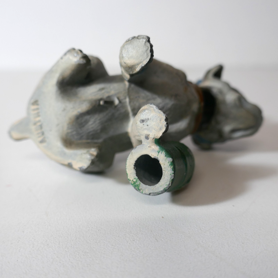 Antique Austrian Cold painted metal spelter nodding dog with hangover ...