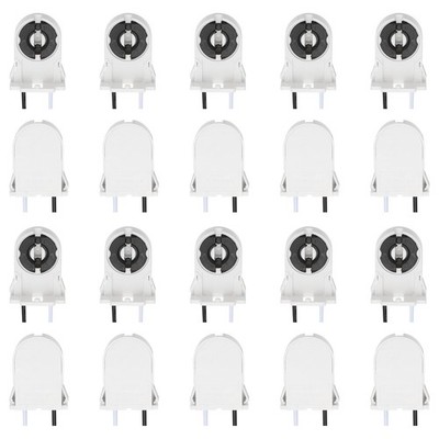 T8 Lamp Holder with Wire,20Pcs Tube Light Socket for LED Fluorescent ...