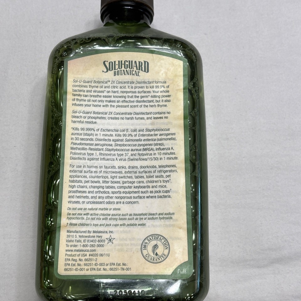 Melaleuca Sol-U-Guard Botanical 2X Concentrate Disinfectant - 16 Ounce ...