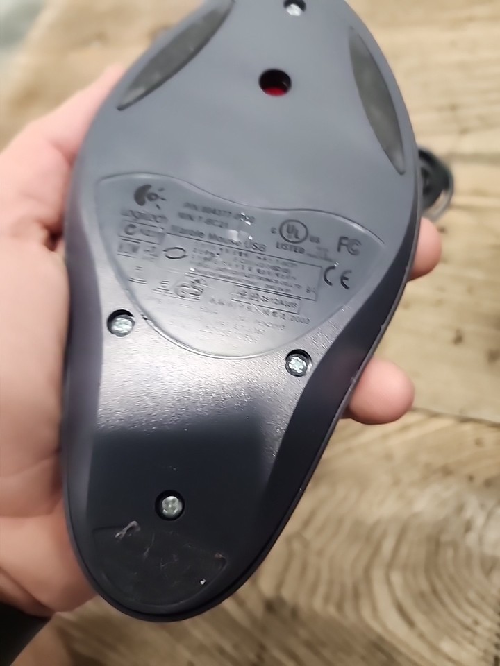 USED Logitech Trackball Mouse Marble Ball T-BC21 USB 810-000767 Tested ...