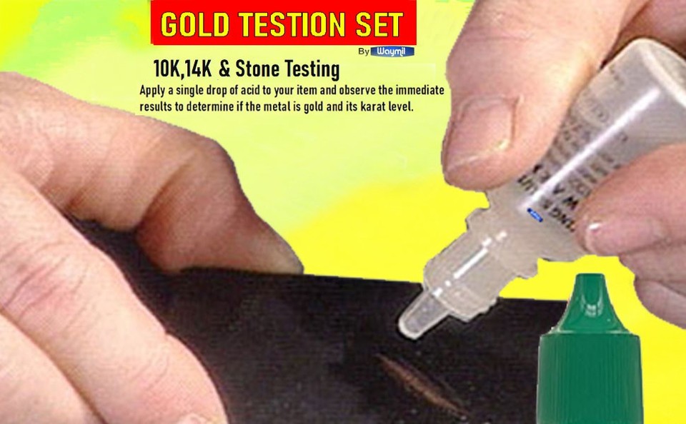 Gold Testing Kit 10K & Silver Solution Acid Test Gold Authenticity ...