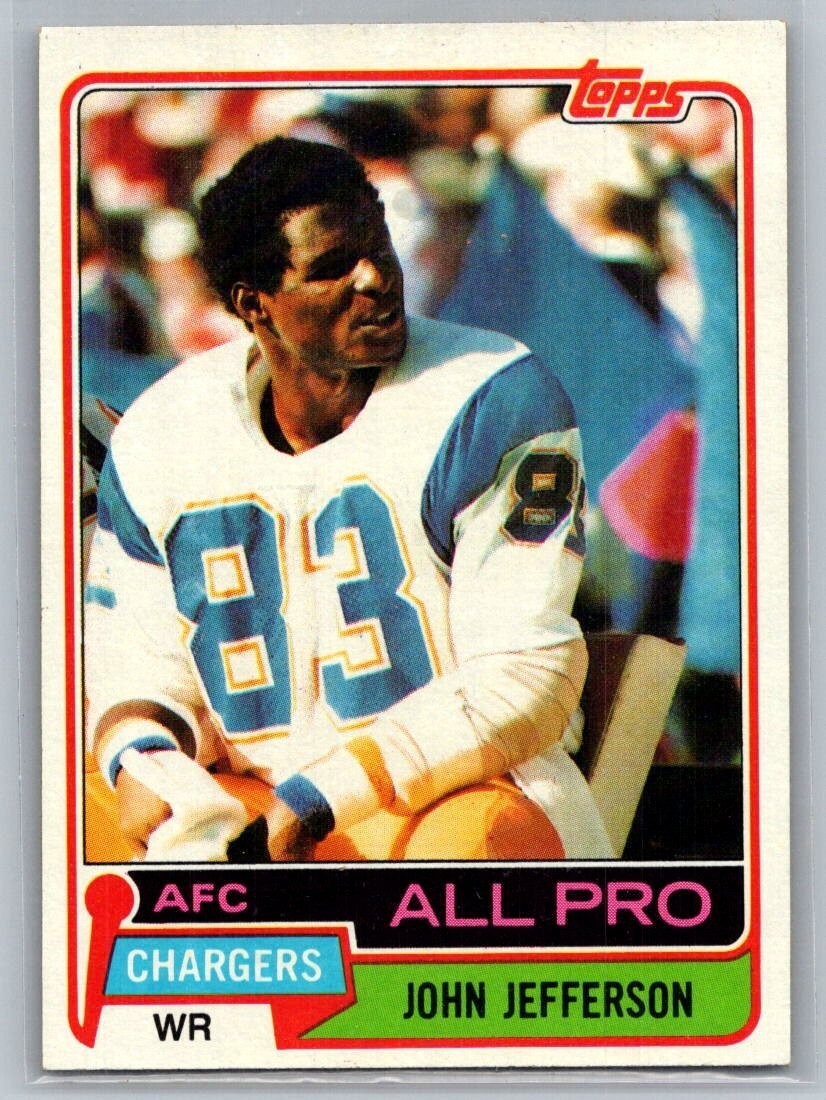1981 Topps Football Card #190 John Jefferson Chargers | eBay