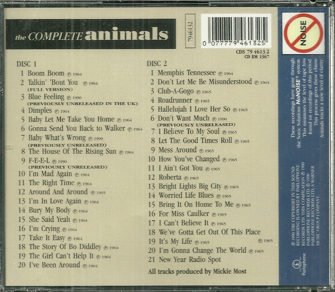 Complete Animals by The Animals (CD, 1998) for sale online | eBay