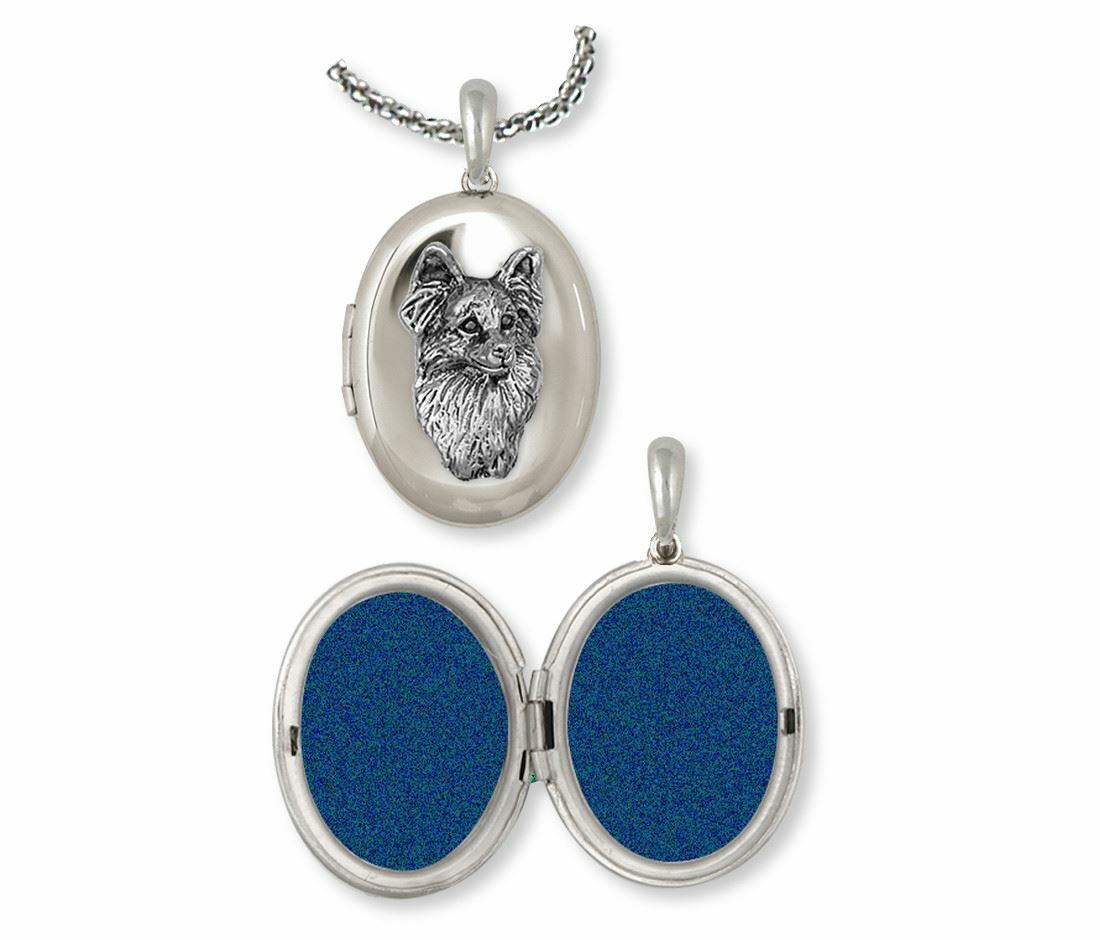 Papillon Photo Locket Jewelry Sterling Silver Handmade Dog Photo Locket ...