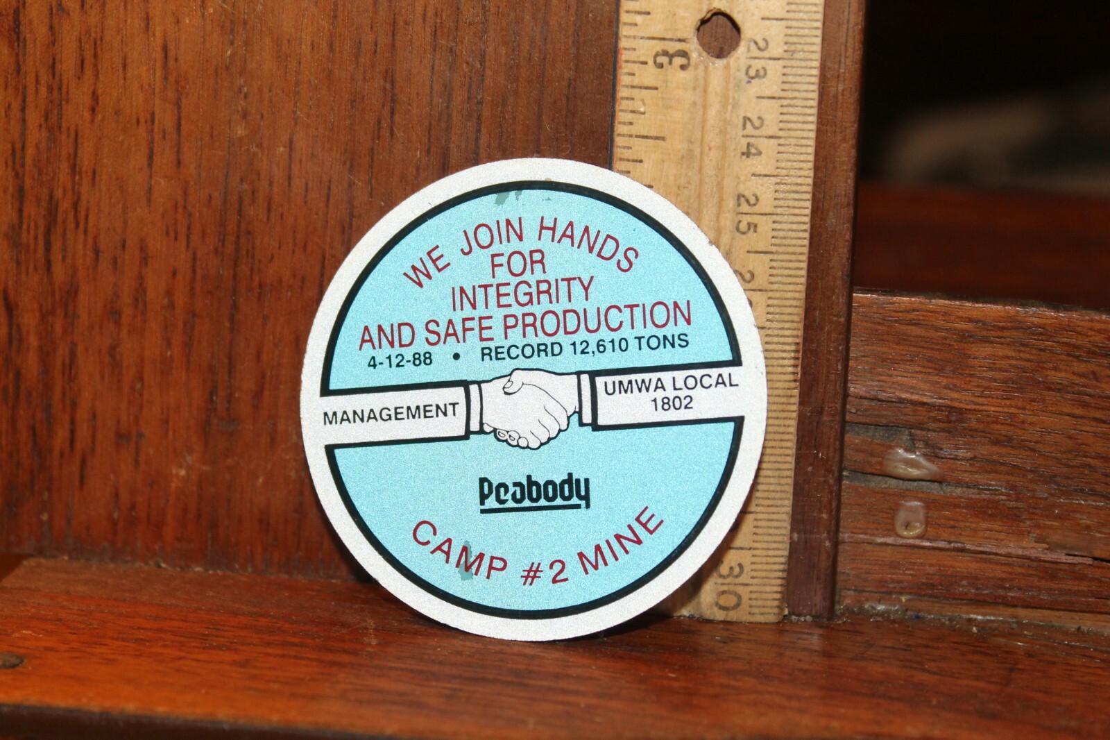 Vintage Coal Mining Decal Sticker Peabody Camp #2 Mine 1988 UMWA 1802 ...