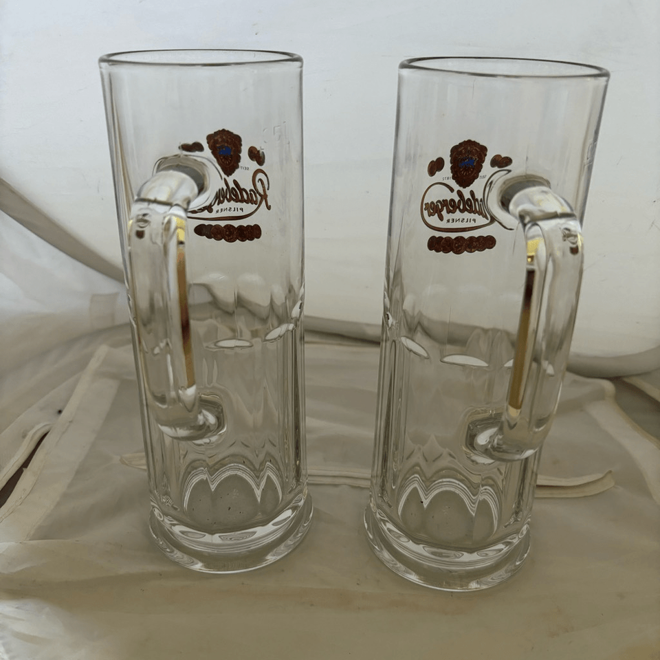2 Radeberger Pilsner .5L Tall Glass Beer Mugs | eBay
