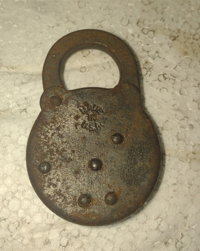 Vintage Antique Steel State Six Lever padlock NO KEY | eBay