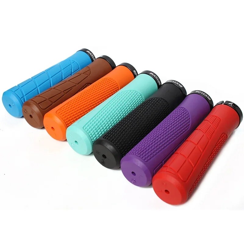Bike Grips Anti Slip Handlebar Grips Rubber MTB Flat Riser Bar Grip fit ...