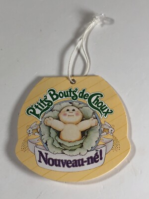 CABBAGE PATCH KIDS HANG TAG VINTAGE CANADIAN FRENCH PREEMIE RARE COLECO ...