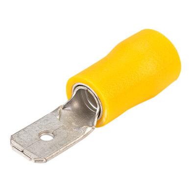 TruConnect DVPO5-6.3M 6.3x0.8mm 20A Yellow Push On Blade Pack of 100 ...