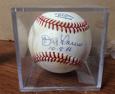 Don Larson Autographed Baseball | eBay