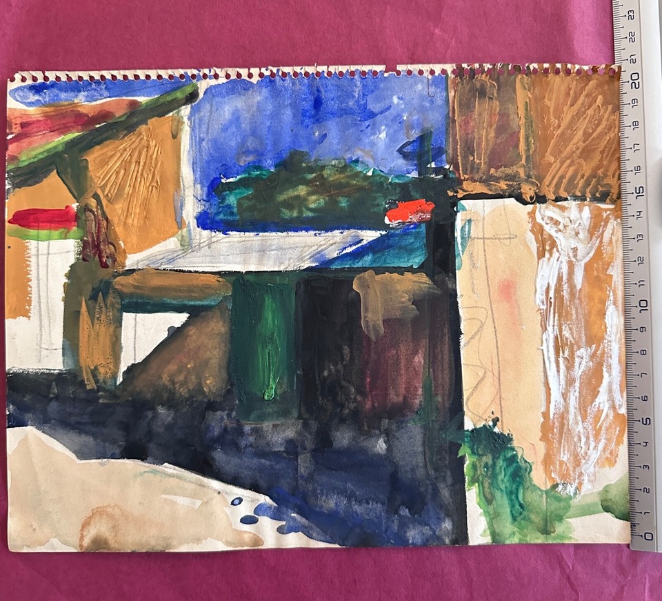 Vintage Drawing Study Of Color And Shape Jean Terles Art Deco | eBay UK