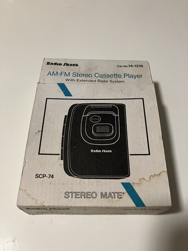 Radio Shack Stereo Mate Cassette Player SCP-74 Complete With Box | eBay