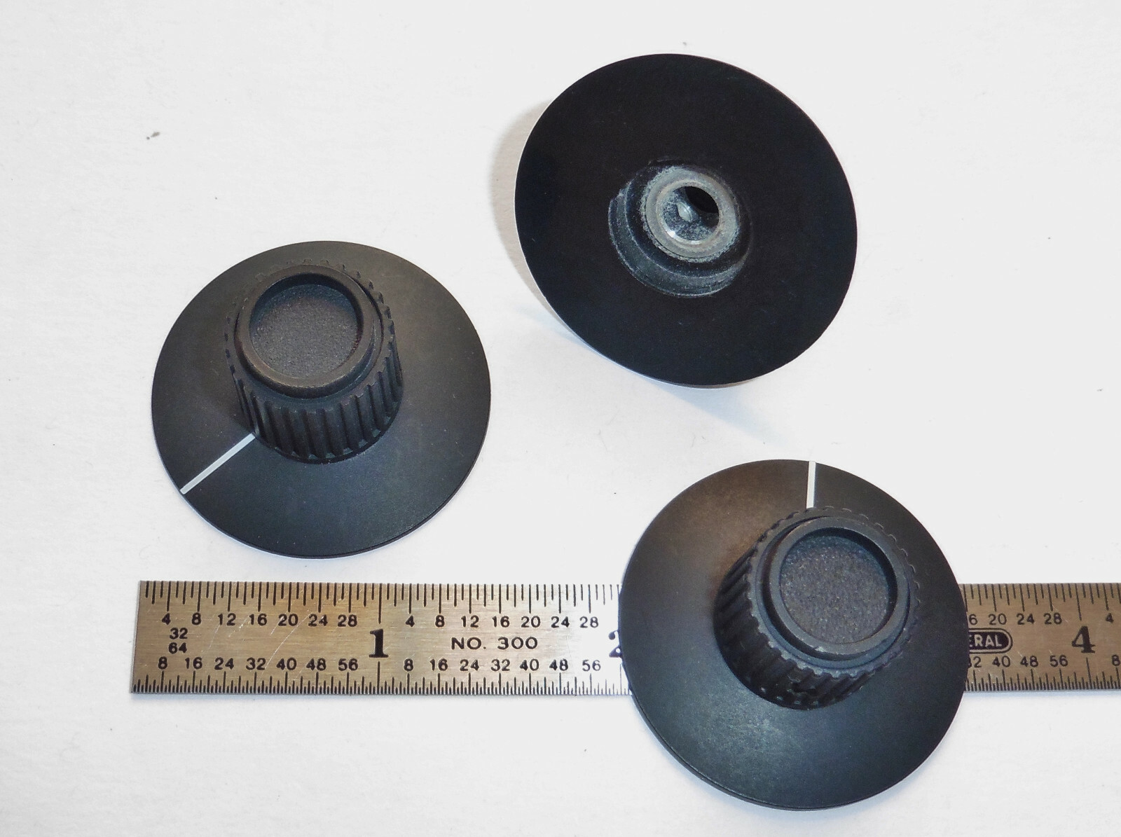QTY. 2 (1 PAIR) of skirted KNOBS, 2 set screws; US made Buckeye ...
