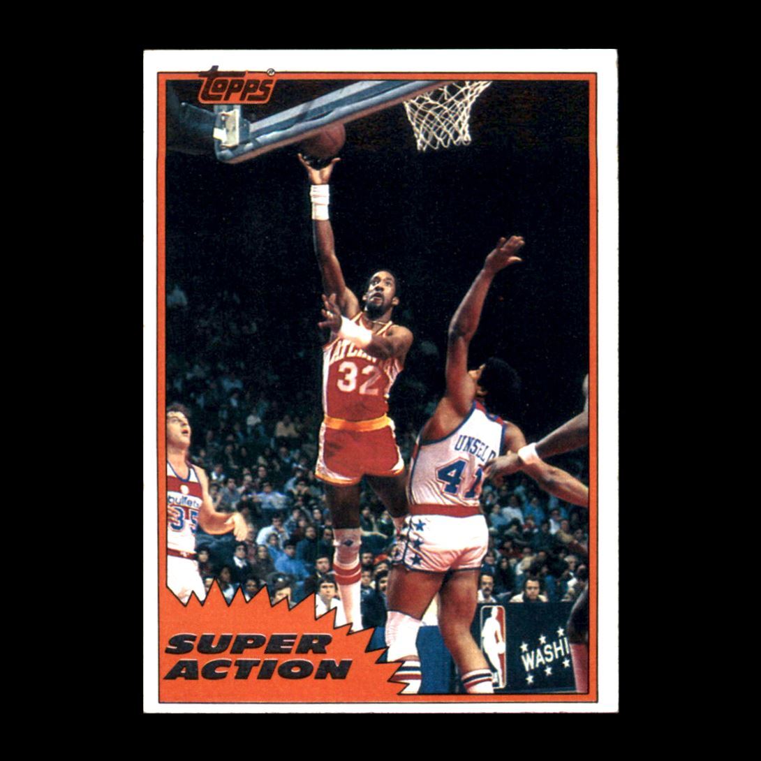 Dan Roundfield Super Action 1981-82 Topps Atlanta Hawks #110 Nice ...