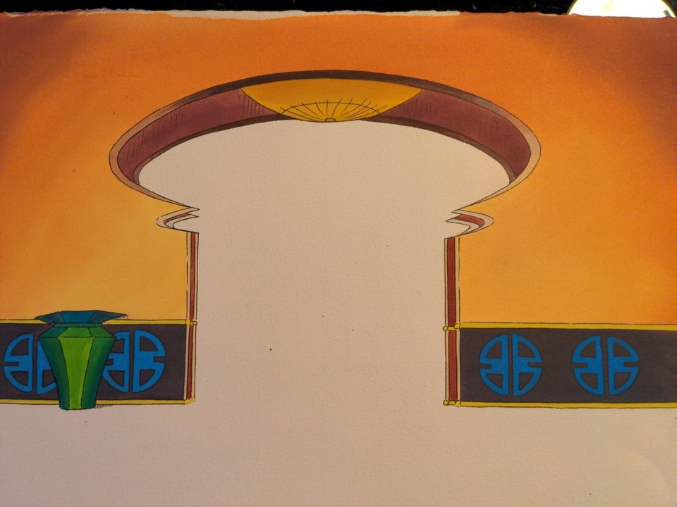 Animation cel BACKGROUND production art cels anime vintage cartoons ...