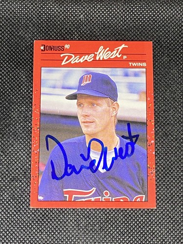 Dave West Minnesota Twins 1990 Donruss Signed Auto #387 ~ COA | eBay