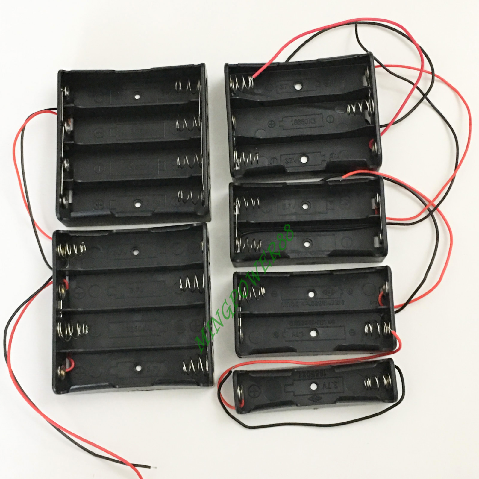 Plastic storage holder connecting case box for 1S 2S 2P 3S 4S 4P18650 ...