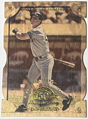 1998 Leaf Fractal Materials #2 ⚾ TINO MARTINEZ ⚾ Y-Axis Die Cut WOOD ⚾ ...