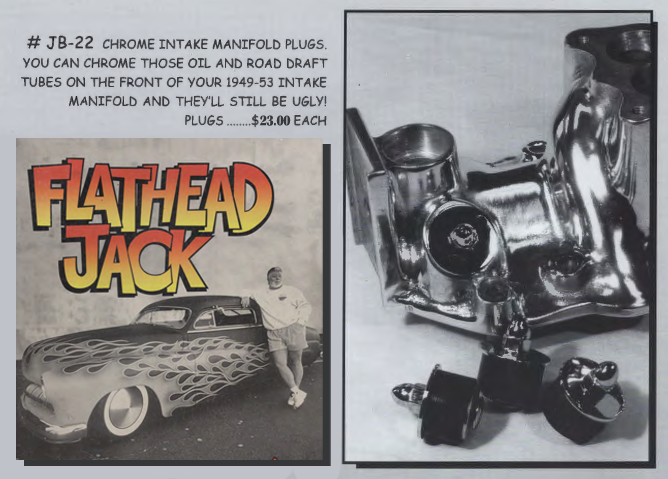 Chrome 8BA Flathead Ford Intake Manifold Plugs 1949-1953 V8 239 Hot Rod ...