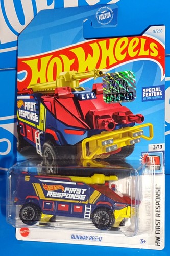 Hot Wheels 2024 Factory Set HW First Response #9 Runway RES-Q Dark Blue ...
