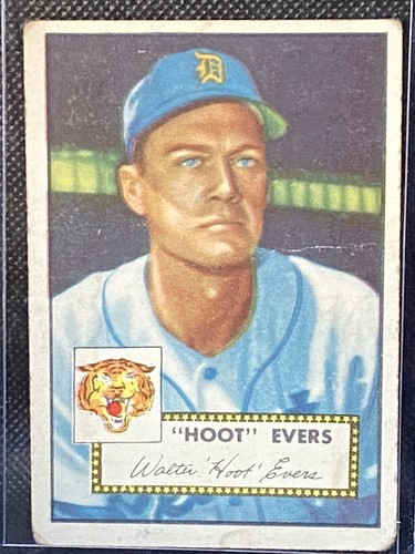 1952 Topps Walter "Hoot" Evers #222 Detroit Tigers FAIR | eBay