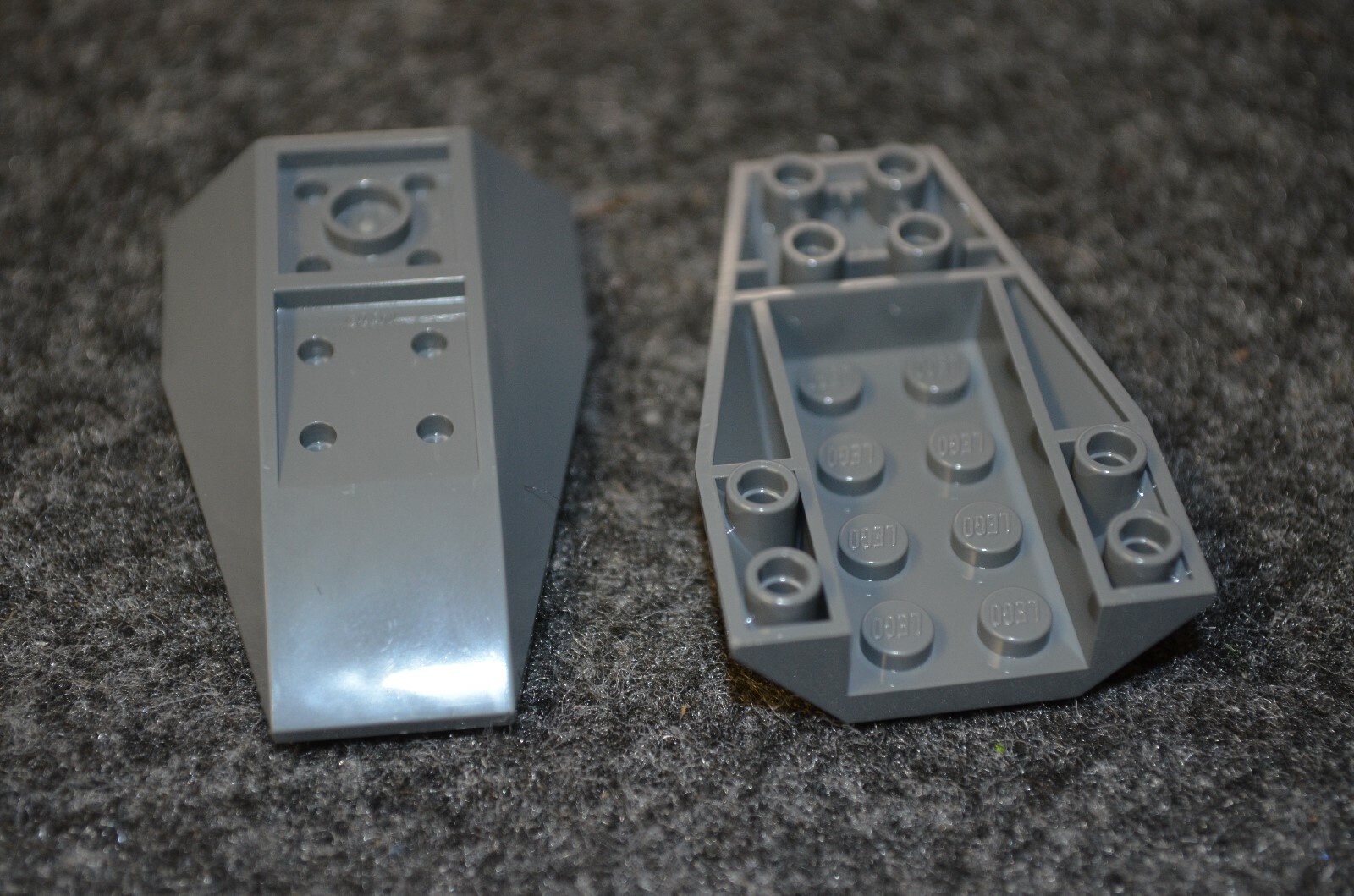 (2) 4x6 Dark Gray Double Tapered Inverted Hull Bricks ~ Lego ~ NEW ~ | eBay