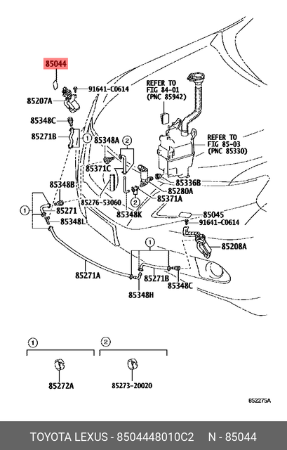 Original washer nozzle 8504448010C2 for TOYOTA 85044-48010-C2 online ...
