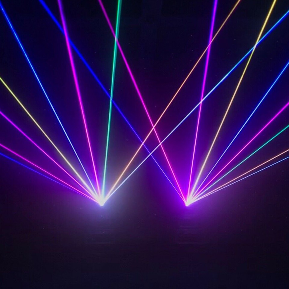 Full Color 3W RGB Animation Laser Projector DJ Light ILDA Stage Laser ...