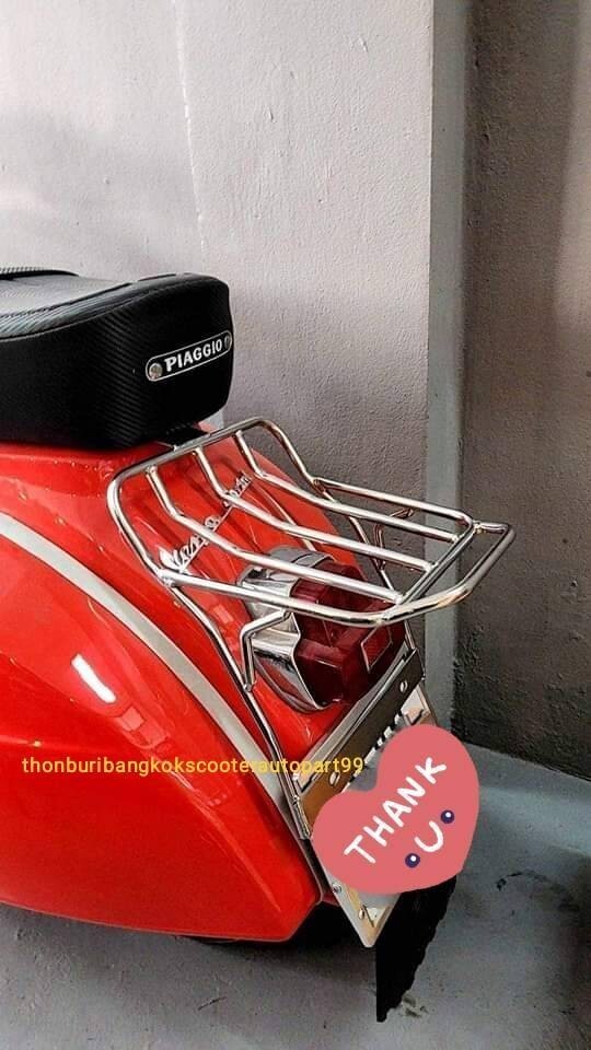 Back Case Rack Rear Chrome Vespa Piaggio Sprint SuperSprint GL GT Rally ...