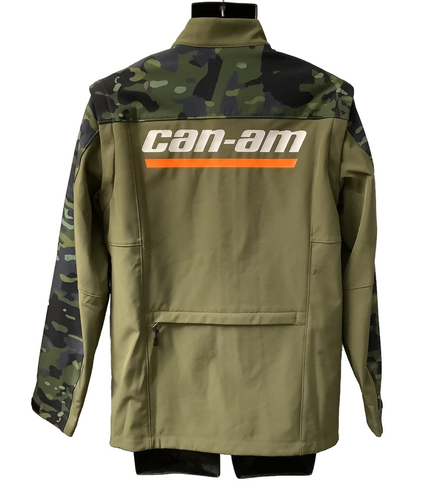 Can-Am Men's Performance Softshell Jacket Olive Green/Camo 286828 | eBay