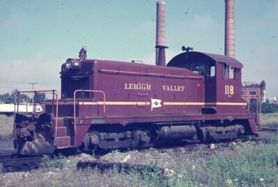 LVRR LEHIGH VALLEY Railroad Train Locomotive 118 SAYRE PA 1972 Photo ...