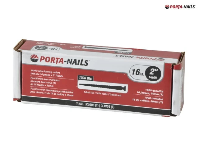 Porta Nail 1000 x 50mm T-Head Cleat 16G Nails For 402A Floor Nailer ...