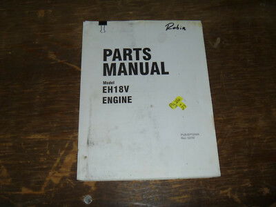 Robin EH18V Engine Parts Catalog Manual | eBay