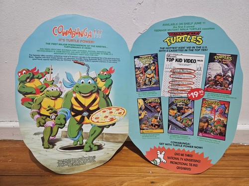 🔥🔥 TMNT Animated Vhs Video Store Promo Pamphlet Teenage Mutant Ninja ...