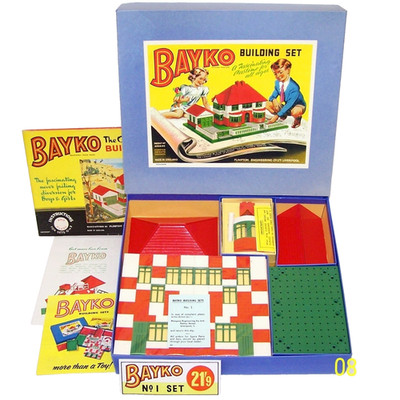 A MADE UP VINTAGE 1950’s BAYKO BUILDING SET 1 EXCELLENT CONDITION IN ...