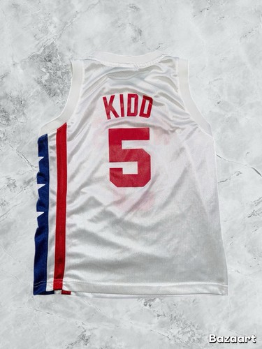 Vintage Jason Kidd #5 Nets Jersey Boys M Reebok NBA Hardwood Classics ...