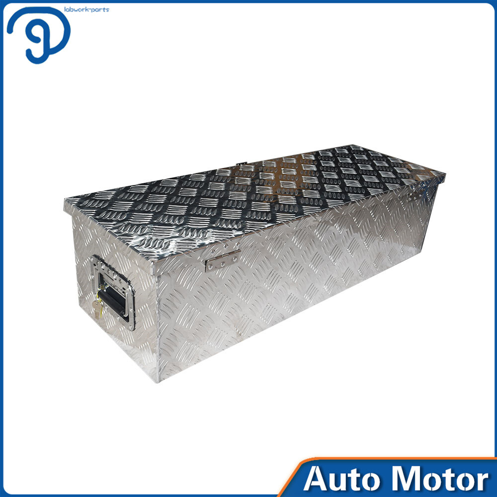 39" x 13" x 10" Cuboid Aluminum Truck Tool Box for ATV Flatbed Trailer ...