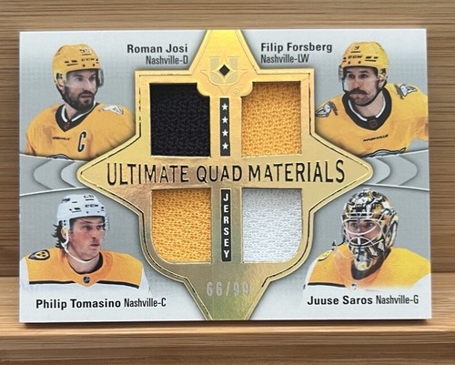 2022-23 Upper Deck Ultimate Collection - Ultimate Quad Materials #QM ...
