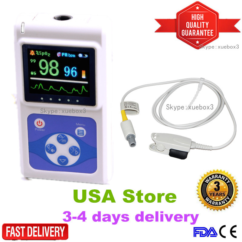 CMS60D Digital Adult Fingertip Handheld Pulse Oximeter with Adult Probe ...