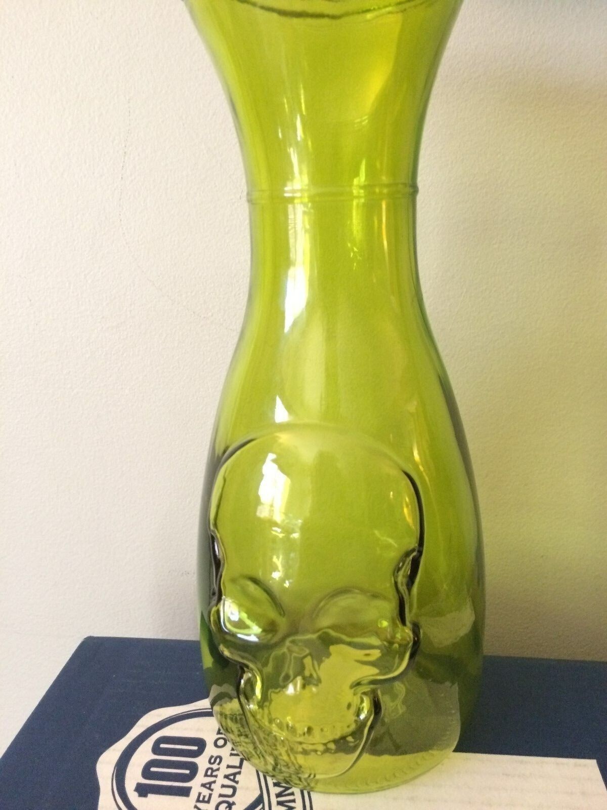 NEW GOTH GREEN SKULL GLASS VASE UTENSIL FLOWER HOLDER | eBay