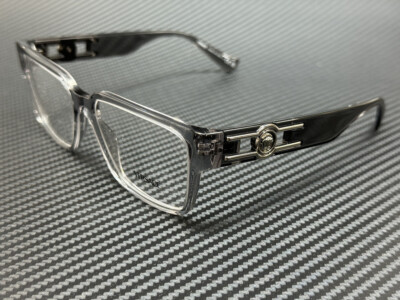 VERSACE VE3346 593 Grey Transparent Men's 53 mm Eyeglasses | eBay