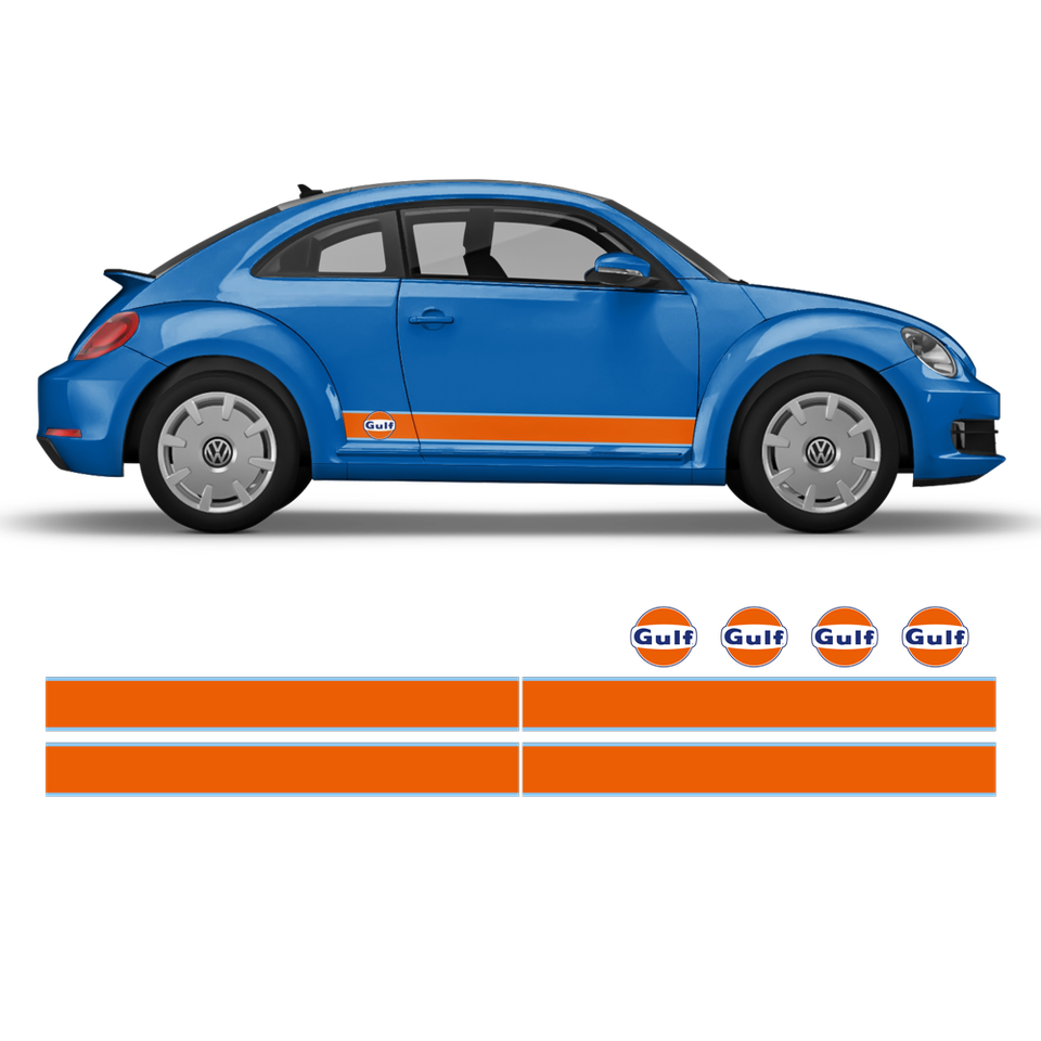 GULF Le Mans Racing Stripes kit and logos for VW New Beetle | eBay